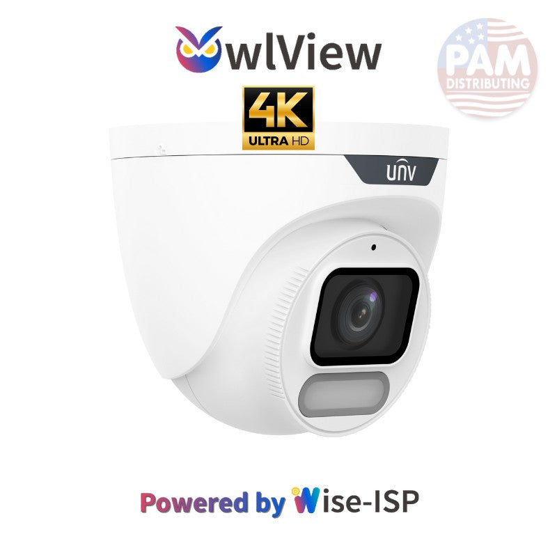 UNIVIEW IPC3624SR-ADF28KM-WP: 8MP 4k (OwlView) ColorHunter Wise-ISP Fixed Turret Camera – PAM ...