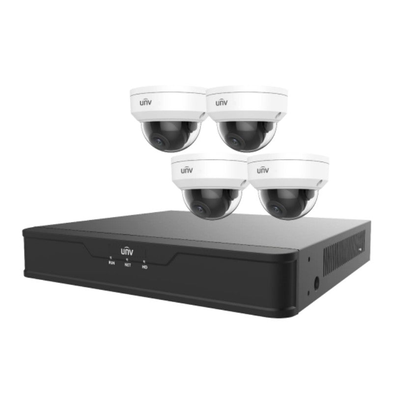 UNIVIEW EK-S31P4D44T1-V2: 4-Channel Surveillance Kit w/ 4x 4MP IR Dome ...