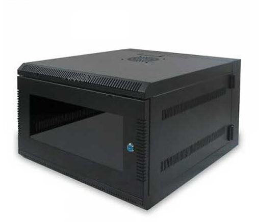 WAVENET 6U ENCLOSED WALL MOUNT RACK w DOUBLE SWING W GLASS DOOR – PAM ...